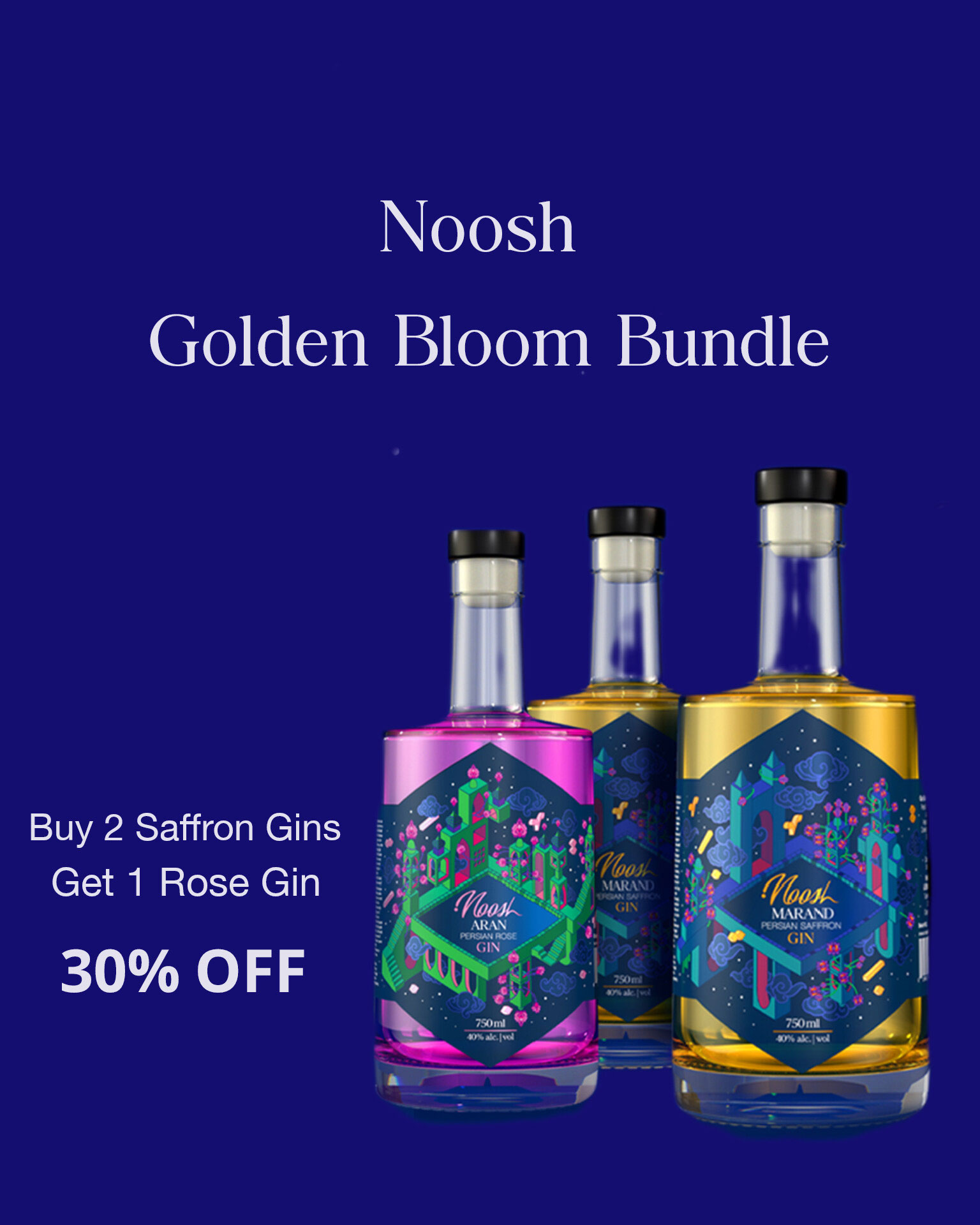 Noosh Golden Bloom Bundle | Saffron Gin Bundle Canada Sale